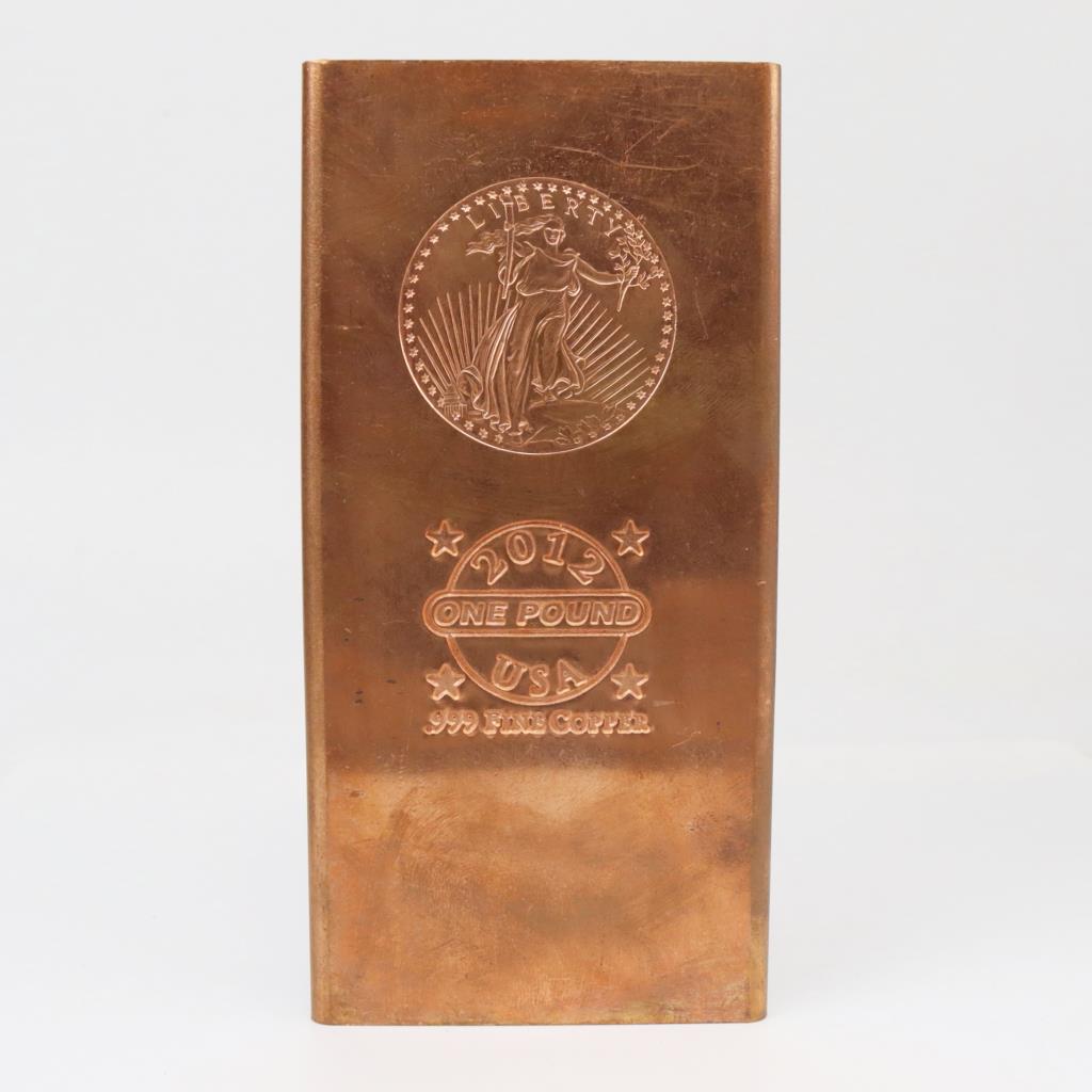 2012 USA Fine Copper 1 Lb. Bar | Property Room