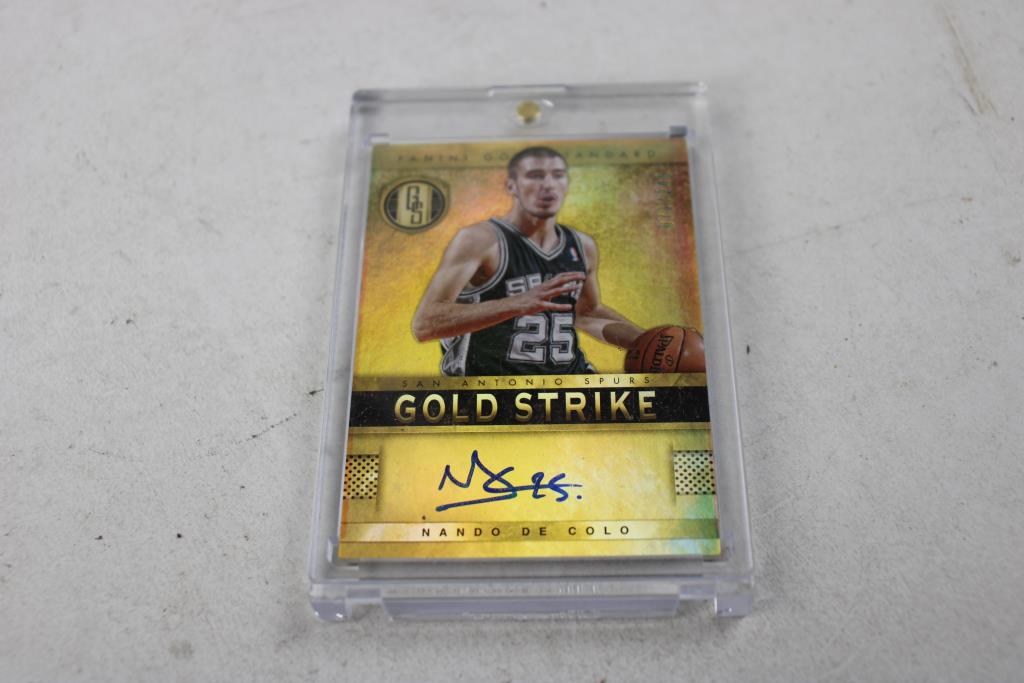 2012-13 Gold Standard Basketball Nando De Colo Gold Strike Autograph ...