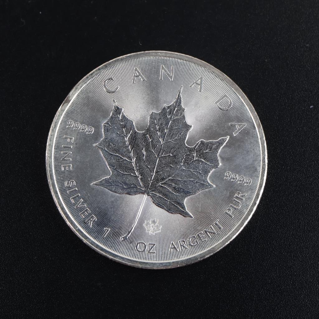 2014 Canadian Fine Silver Maple Leaf 5 Dollars 1oz | Property Room