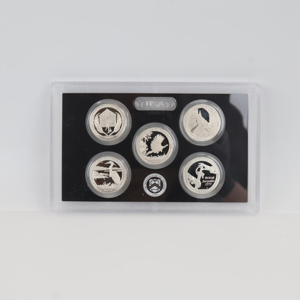 2015 US Mint America The Beautiful Quarters Silver Proof Set, With COA ...