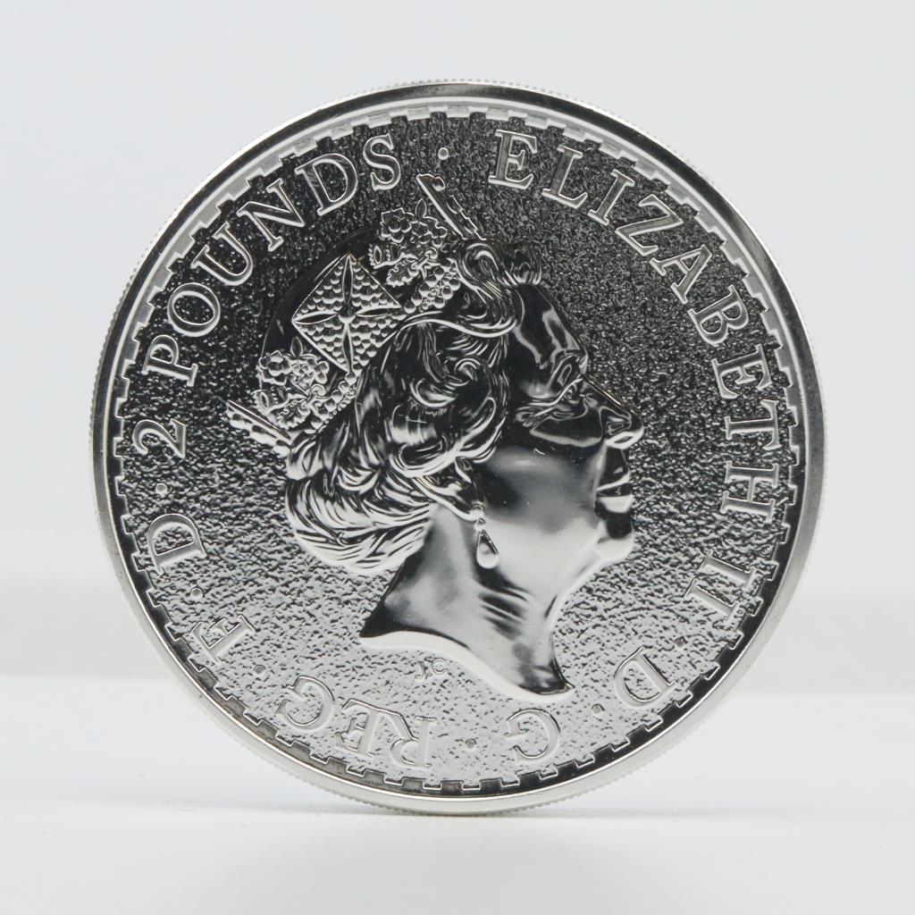 2016 Britannia Fine Silver Proof 2 Pounds 1 Oz Round | Property Room