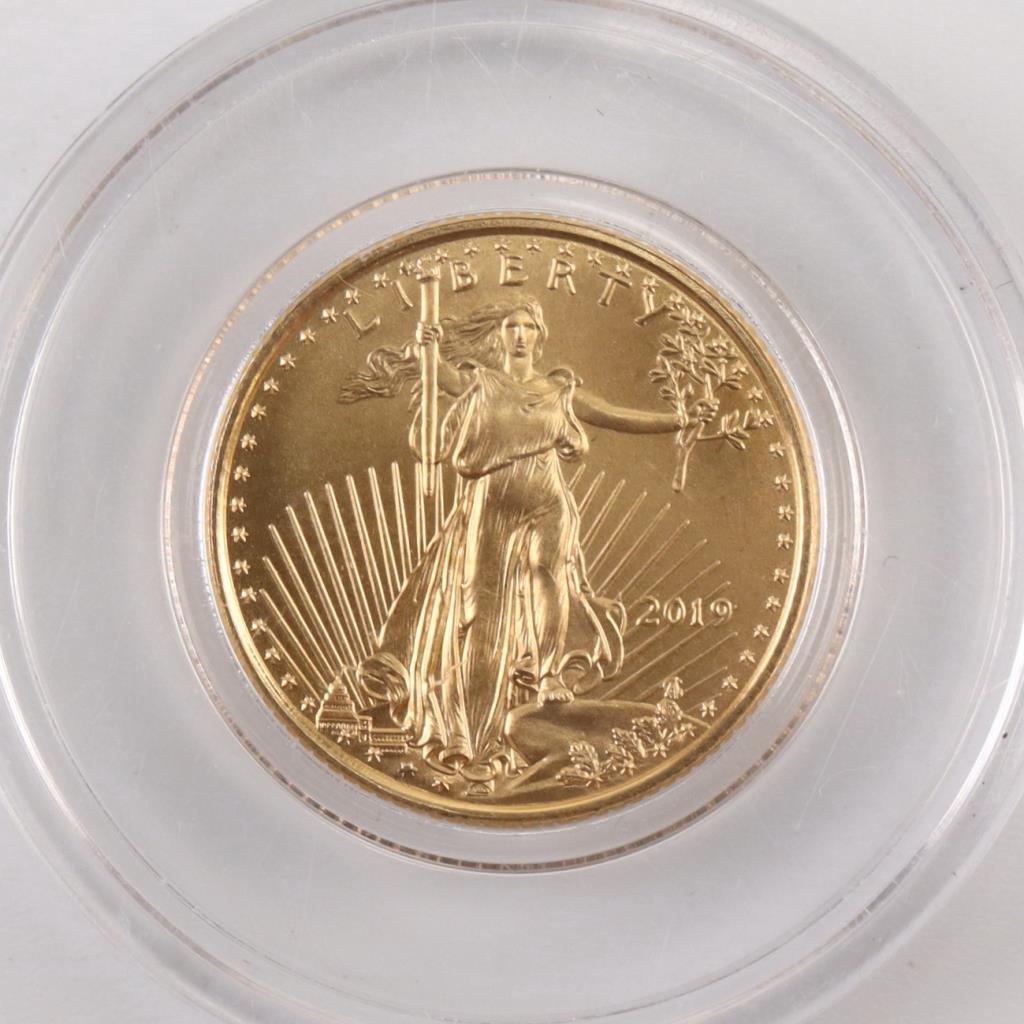 2019 American Eagle Fine Gold 5 Dollar 1/10th Oz. Coin | Property Room