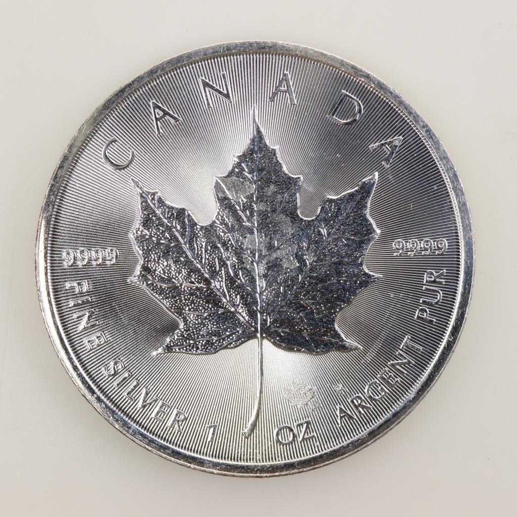 2020 Canadian Fine Silver Maple Leaf 5 Dollars 1oz | Property Room