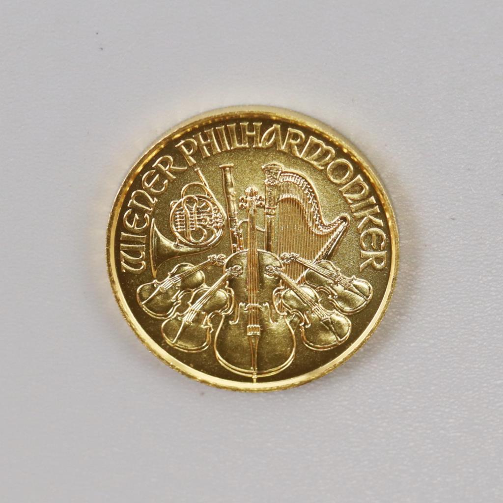 2021 Austrian Philharmonic Fine Gold 10 Euro 1/10th Oz. Coin | Property Room