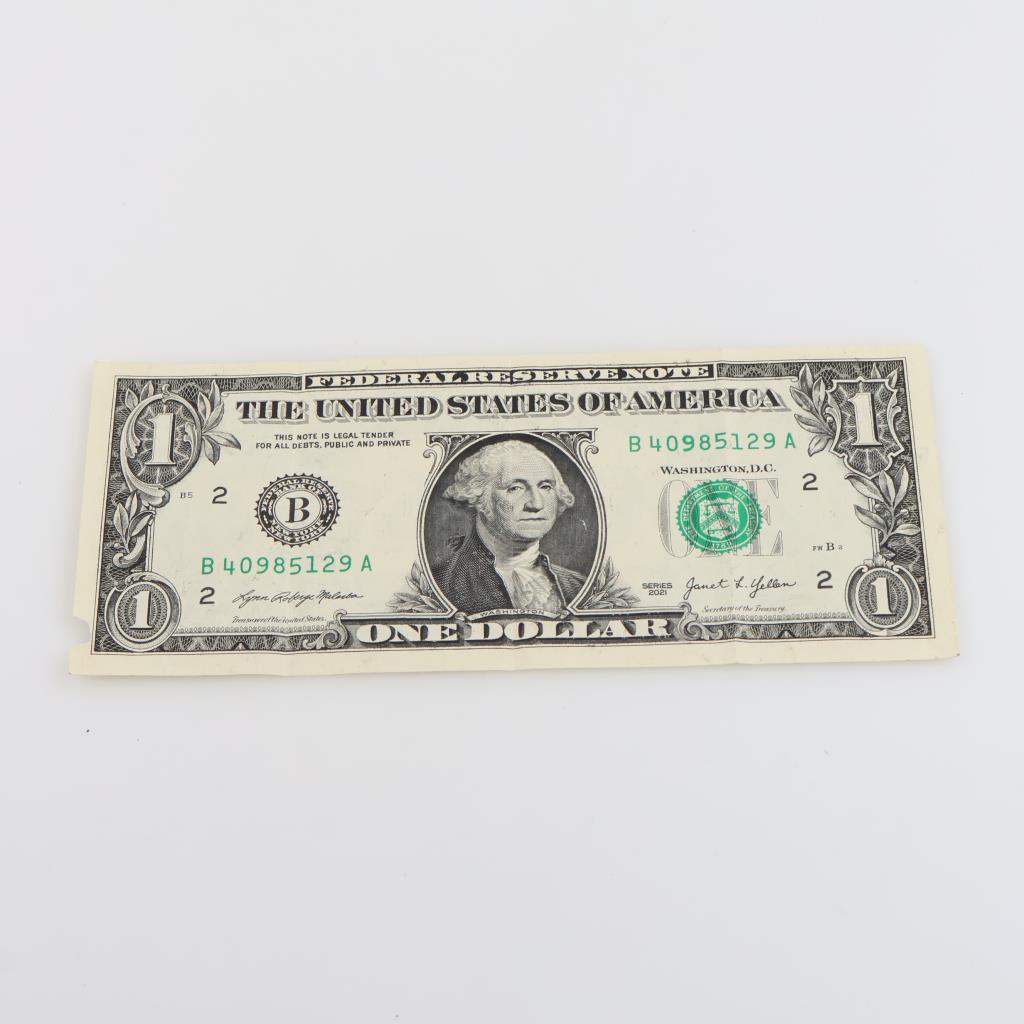 2021 US Federal Reserve Note 1 Dollar | Property Room