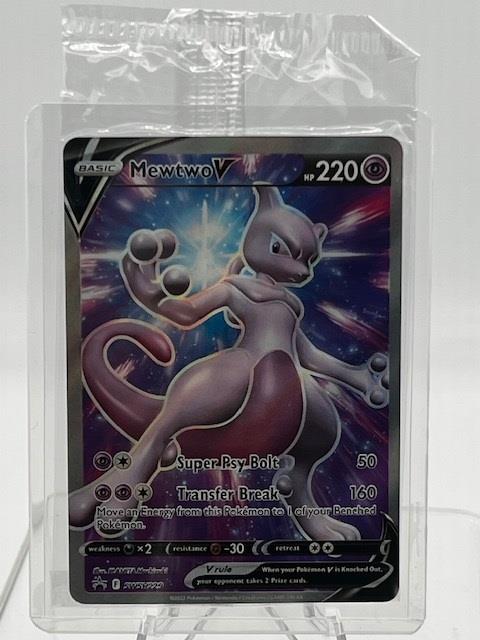 2022 Pokemon MewTwo V Sealed Promo Card SWSH229 FULL ART | Property Room
