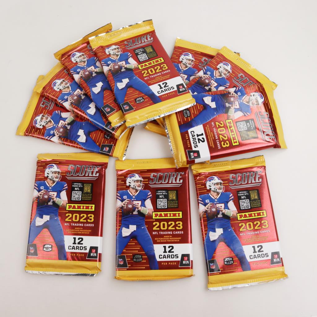2023 Panini Score Football Trading Cards, 10 Sealed Packs | Property Room