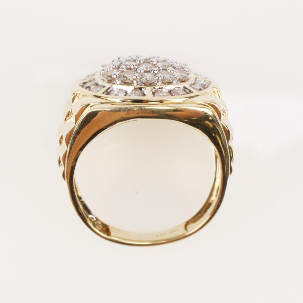 2.04cts TW Diamond 10kt Gold Rolex Style Ring - Evaluated By Our ...