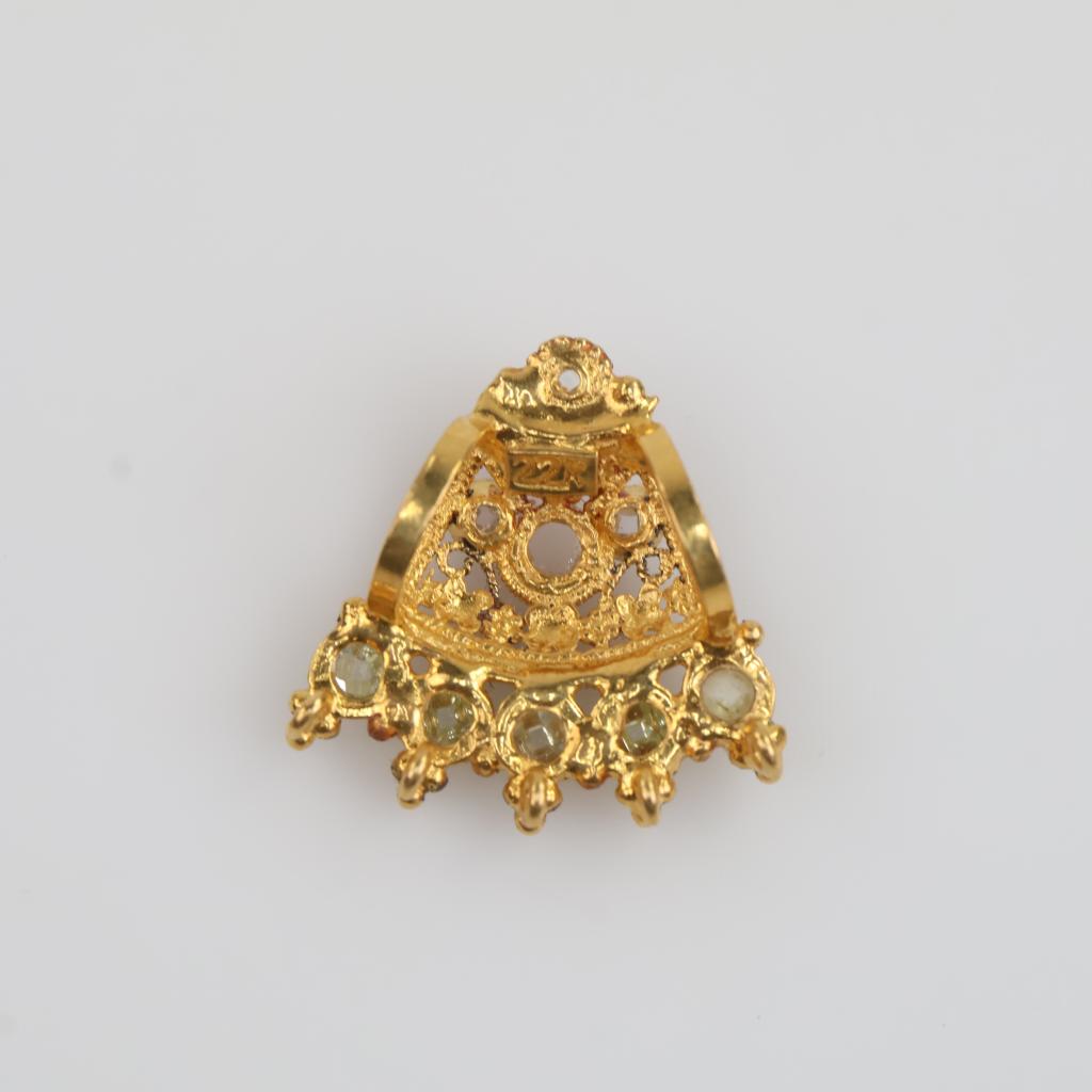 20kt Gold Clear Stone Pendant | Property Room