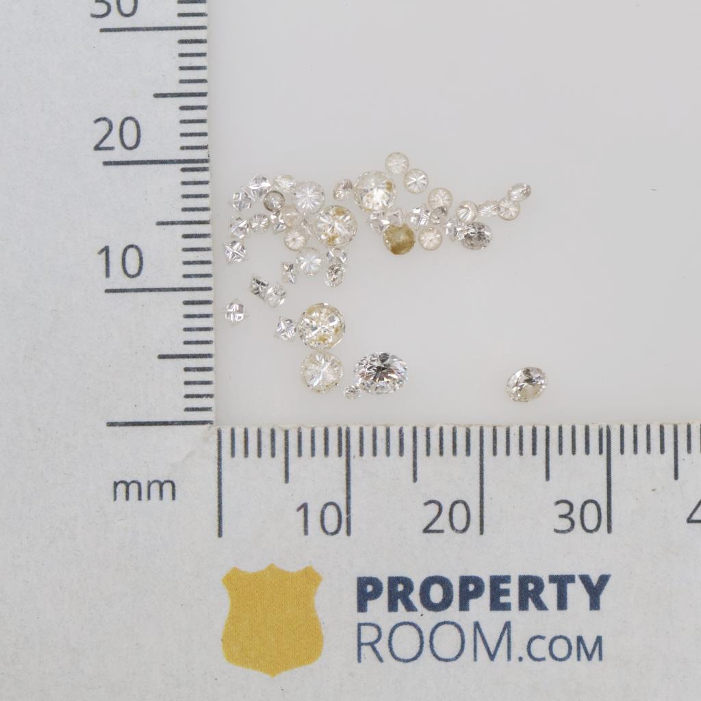 2.14ct TW Loose Faceted Diamonds, 42 Pieces | Property Room