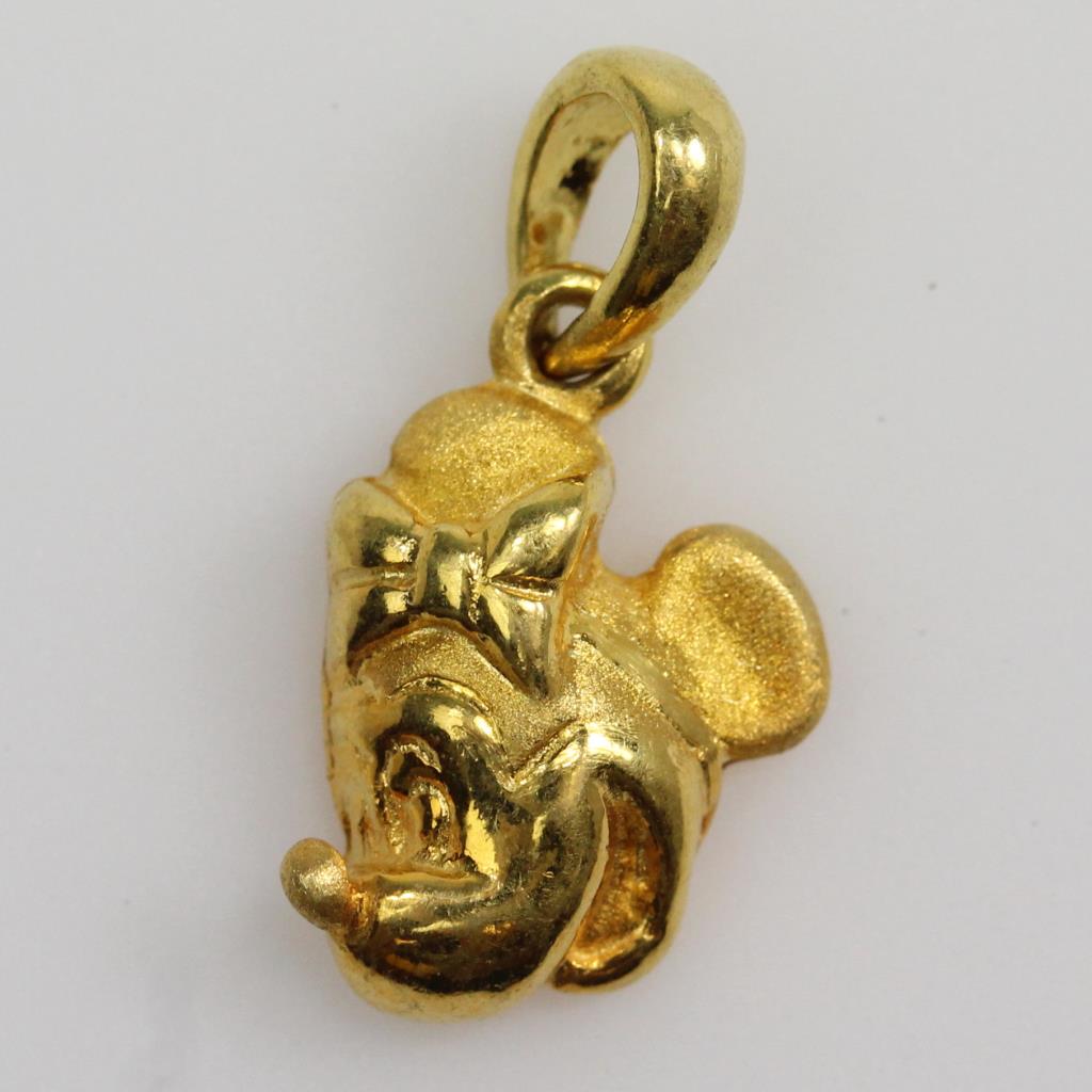 22kt Gold 2.5g Minnie Mouse Shaped Pendant | Property Room