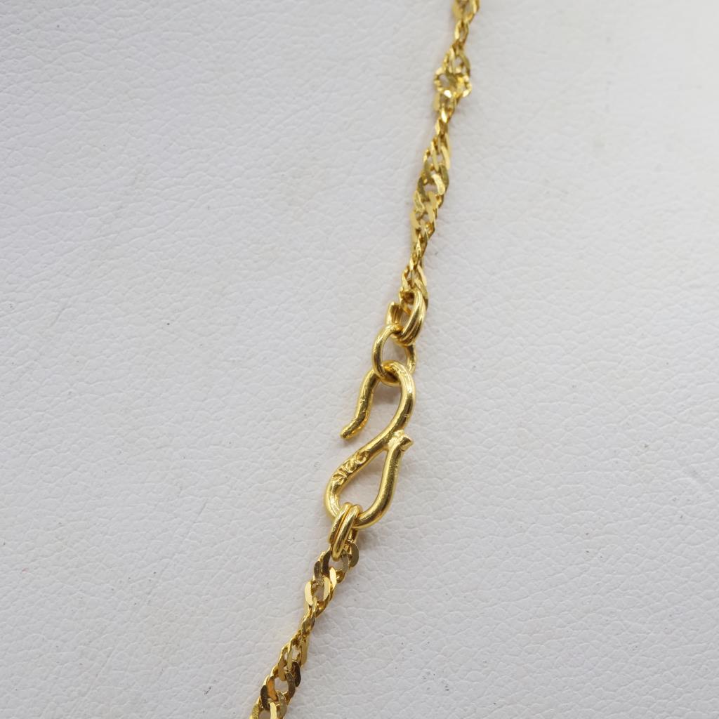 22kt Gold Beaded Singapore Chain Necklace | Property Room