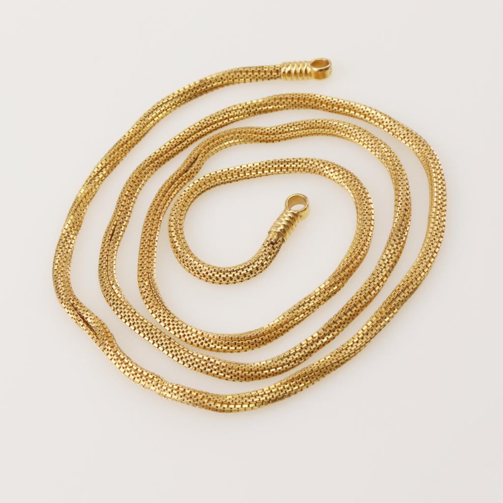 22kt Gold Box Link Necklace | Property Room