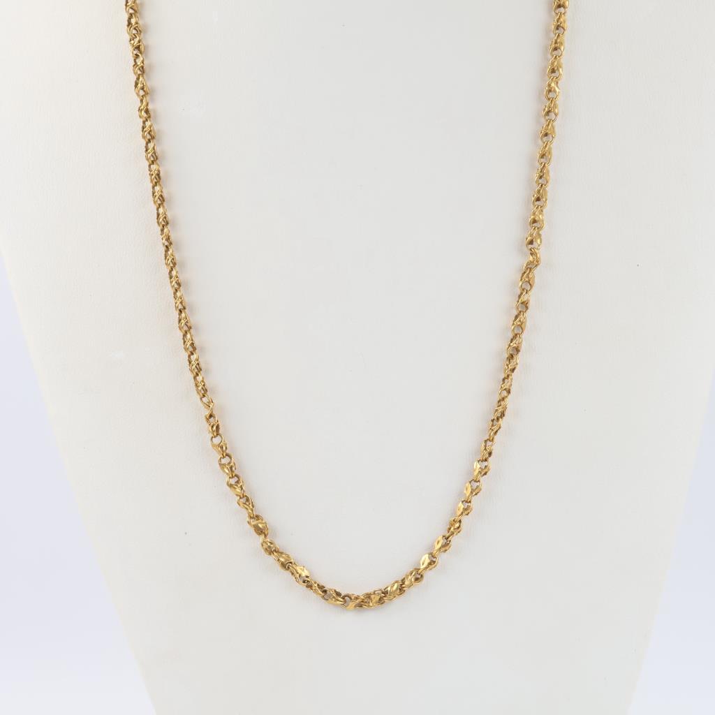 22kt Gold Fancy Link Chain Necklace- Evaluated By Our Certified ...