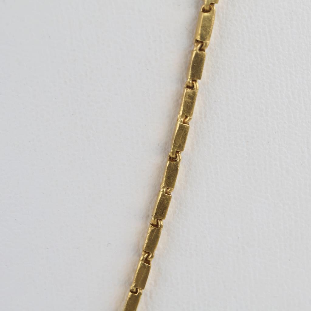 22kt Gold Hollow Bar Link Necklace | Property Room