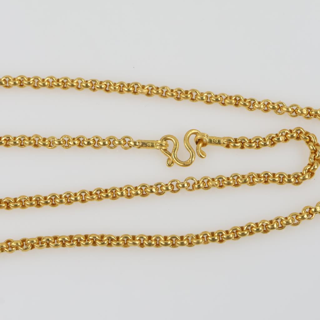 22kt Gold Rolo Link Necklace | Property Room