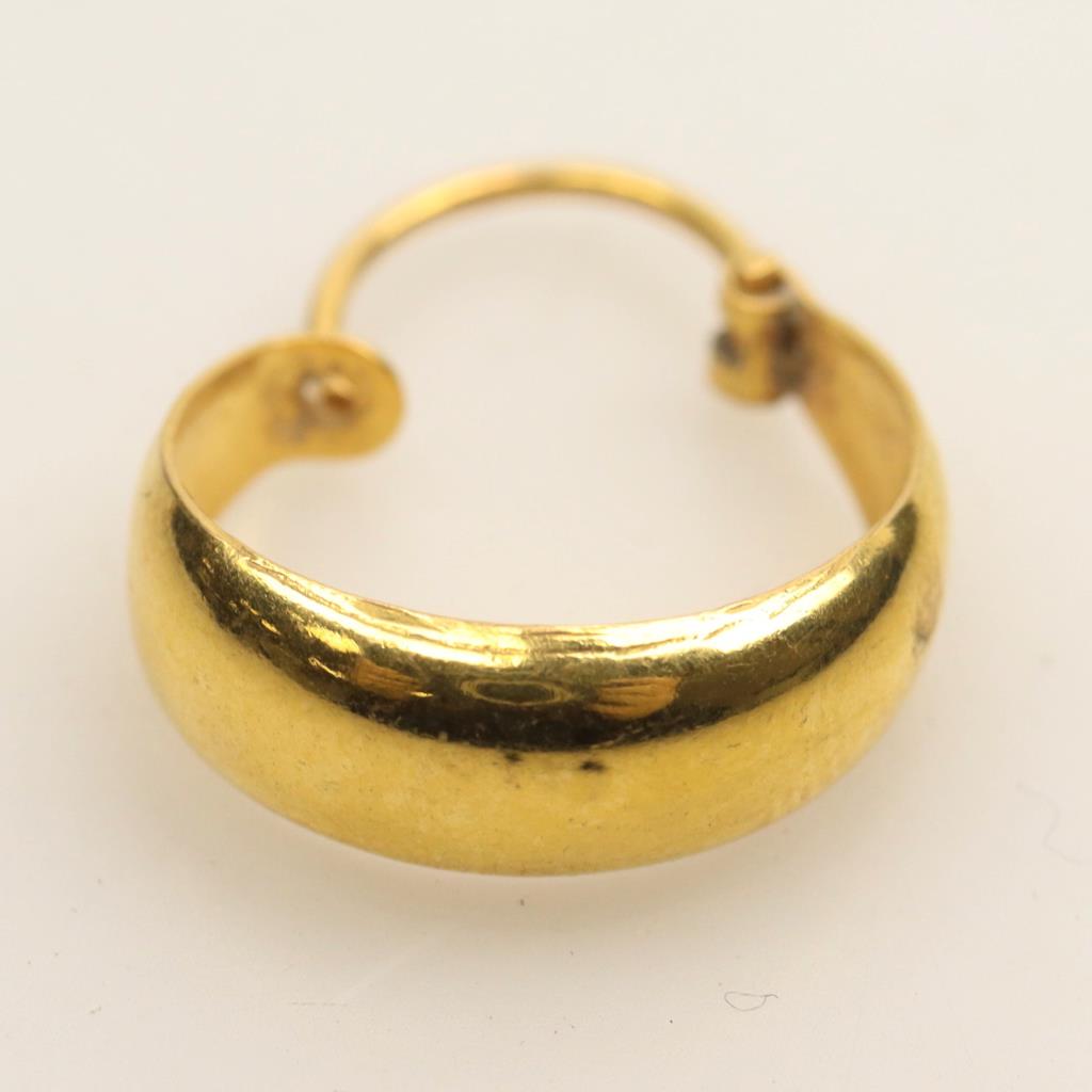22kt Gold Single Hoop Earring | Property Room