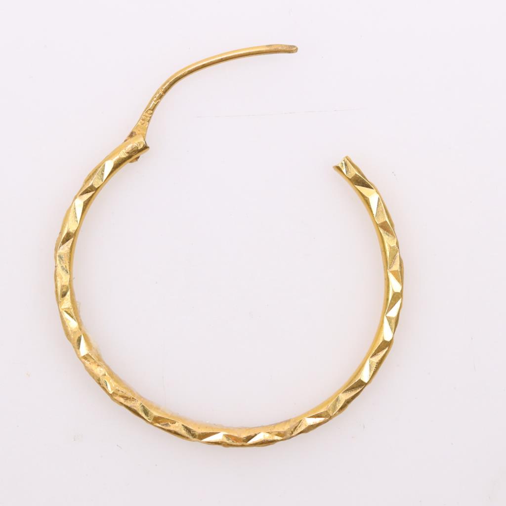 22kt Gold Single Hoop Earring | Property Room