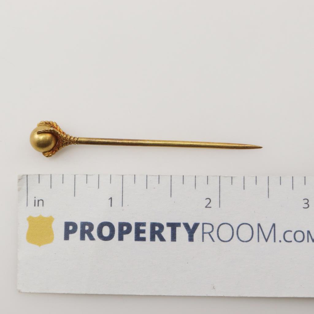 22kt GP Bird Claw Hat Pin | Property Room