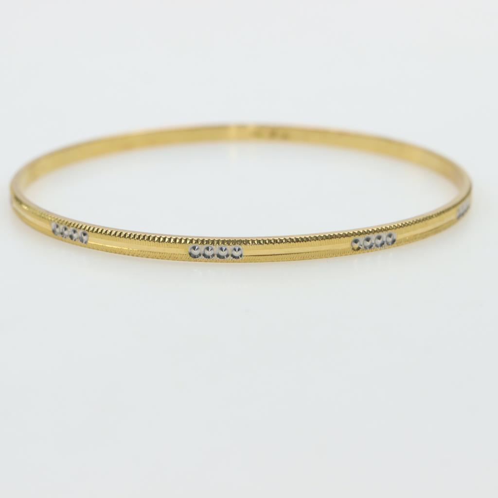 22kt Two Tone Gold Bangle Bracelet | Property Room
