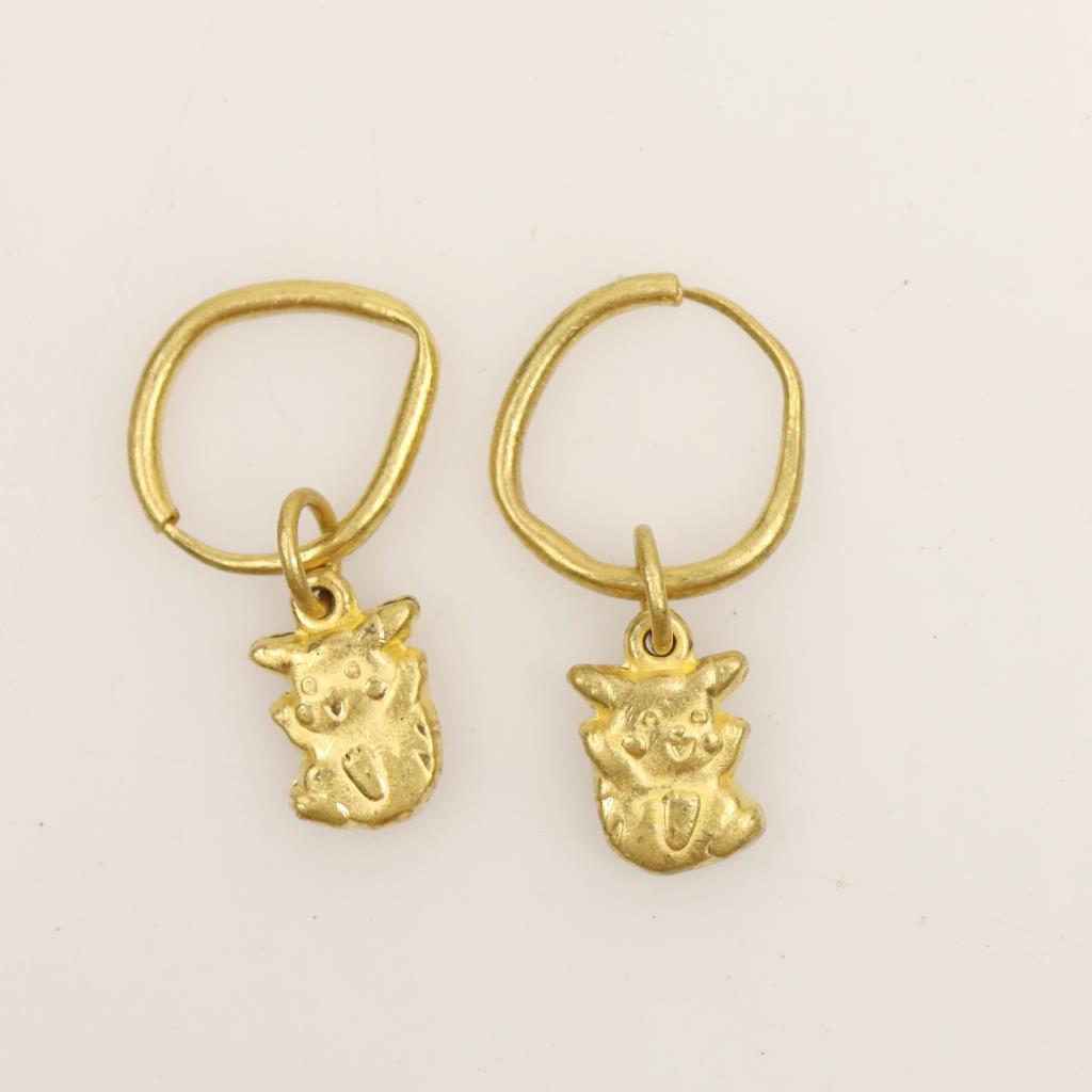 23kt Gold Pikachu Earrings | Property Room