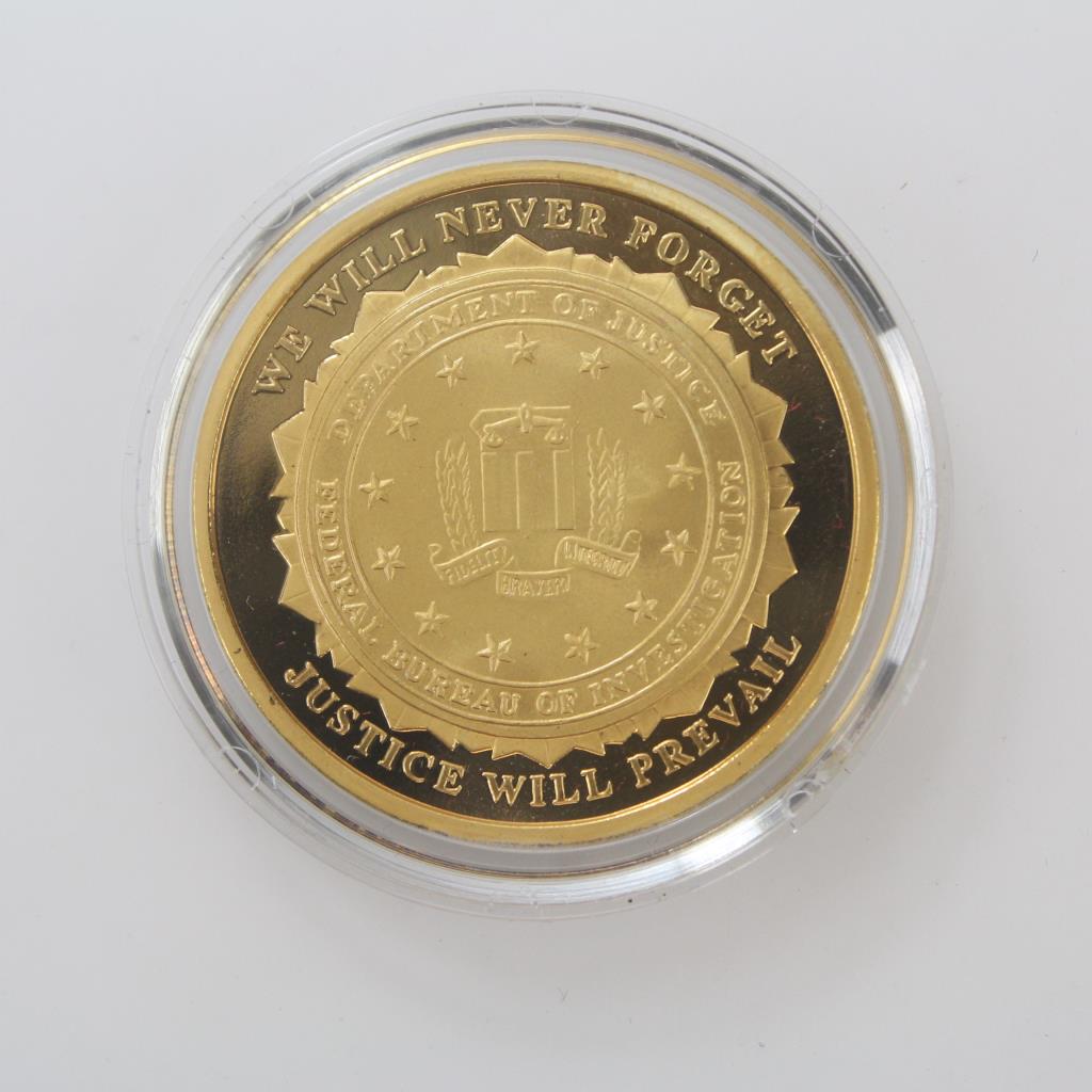 24k Gold Clad 10th Anniversary Sept. 11 Commemorative Coin | Property Room