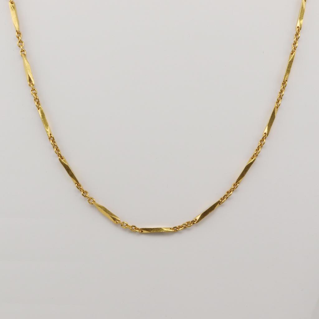 24kt Gold Bar Chain Necklace | Property Room