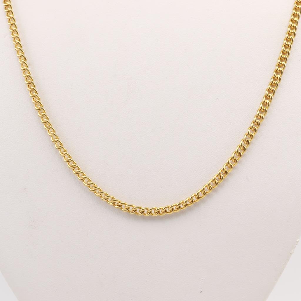 24kt Gold Curb Link Necklace | Property Room