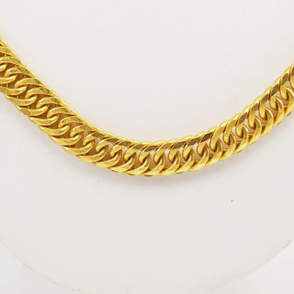 24kt Gold Double Link Chain Necklace-Evaluated By Our Certified ...