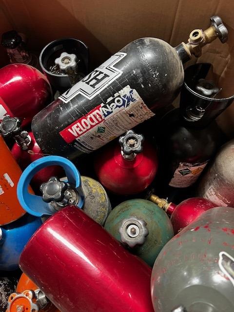 25+ Assorted Size NOS Air Tanks (Empty) | Property Room