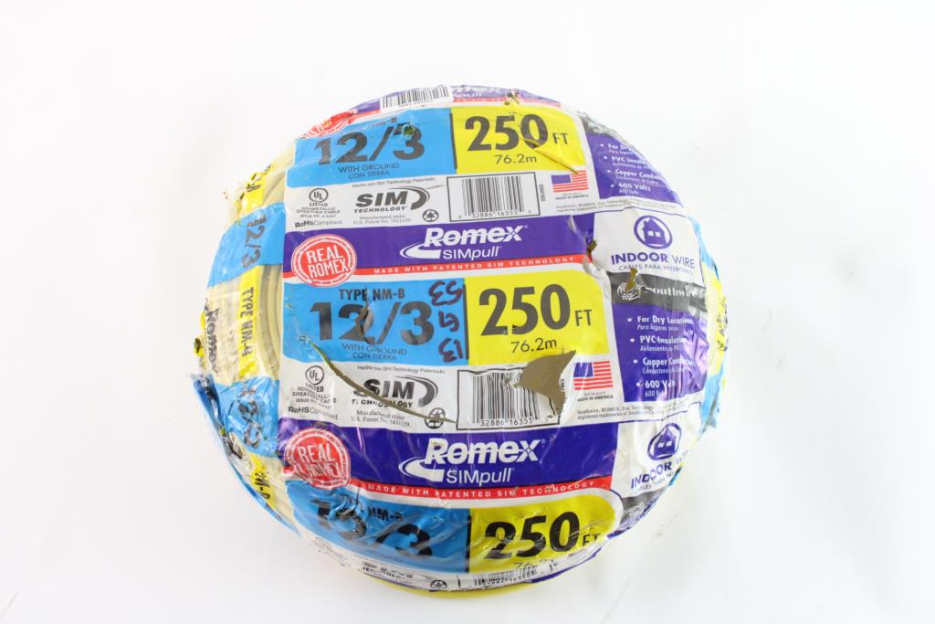 250 FT Spool Romex Simpull Wire | Property Room