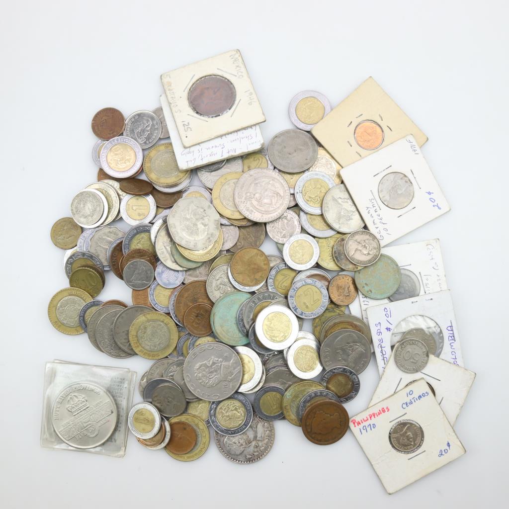 2+lbs Foreign And US Coins | Property Room