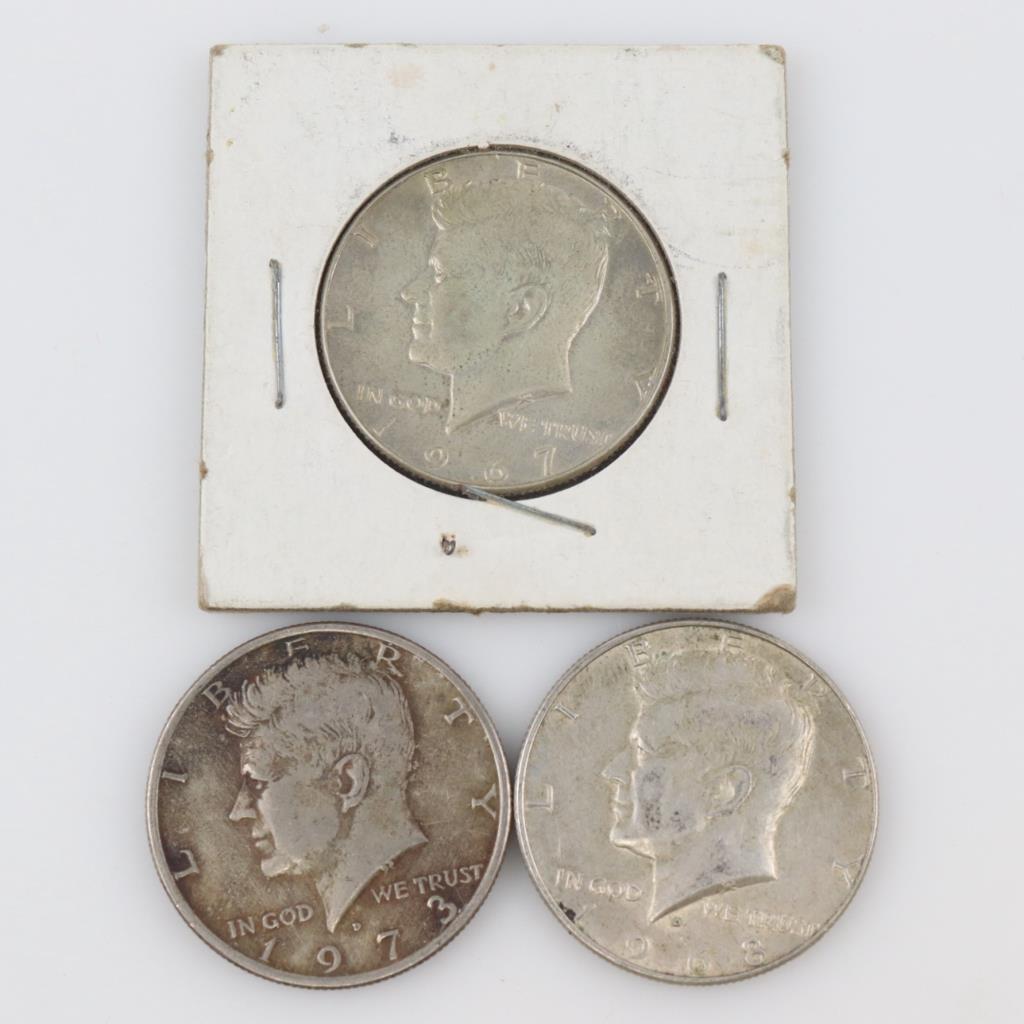 3 Kennedy Silver-clad Half Dollars | Property Room