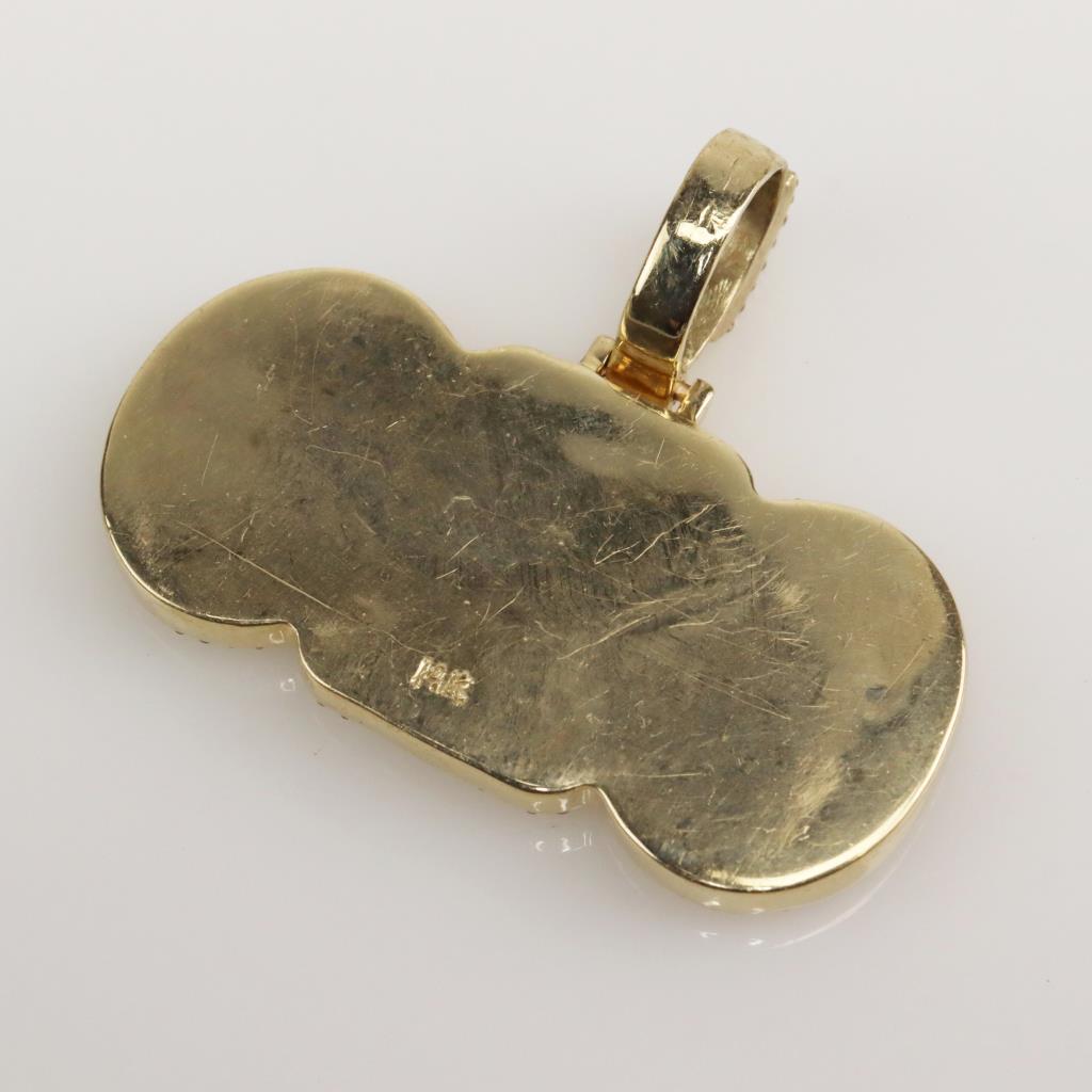 3.19cts TW Diamond 10kt Gold CEO Pendant-Evaluated By Our Certified ...
