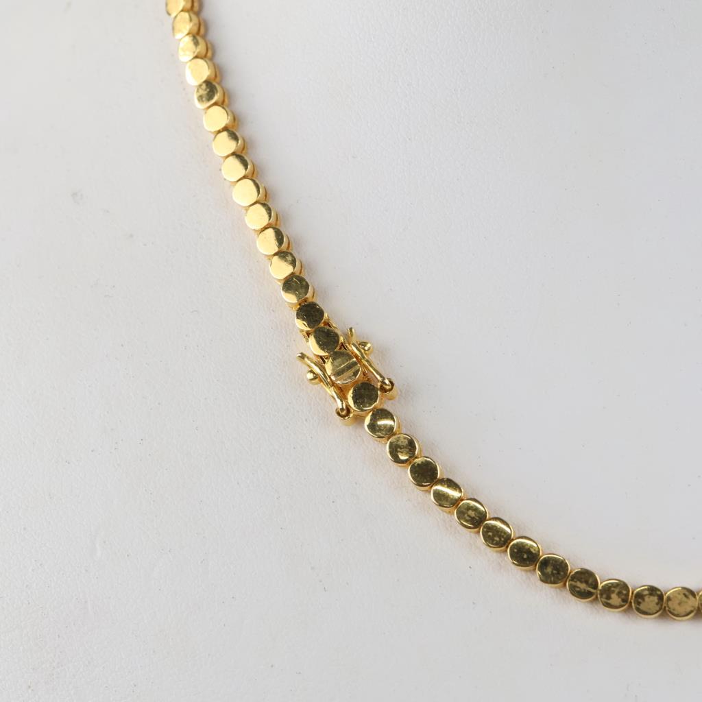 3.30cts TW Diamond 18kt Gold Necklace - Evaluated By Our Certified ...