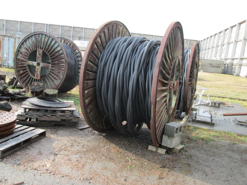 33kV Lead Triplex Electric Cable Reel, Sold For Scrap (Staten Island ...