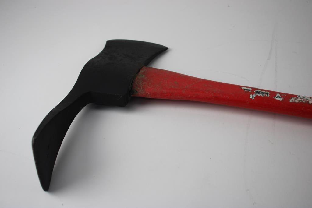 35" Double Head Pick Axe With Red Handle | Property Room