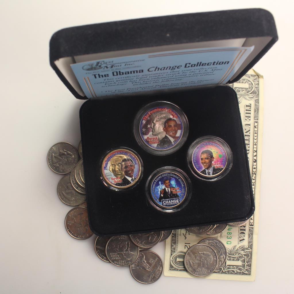 37 US Currency, Includes The Obama Change Collection | Property Room