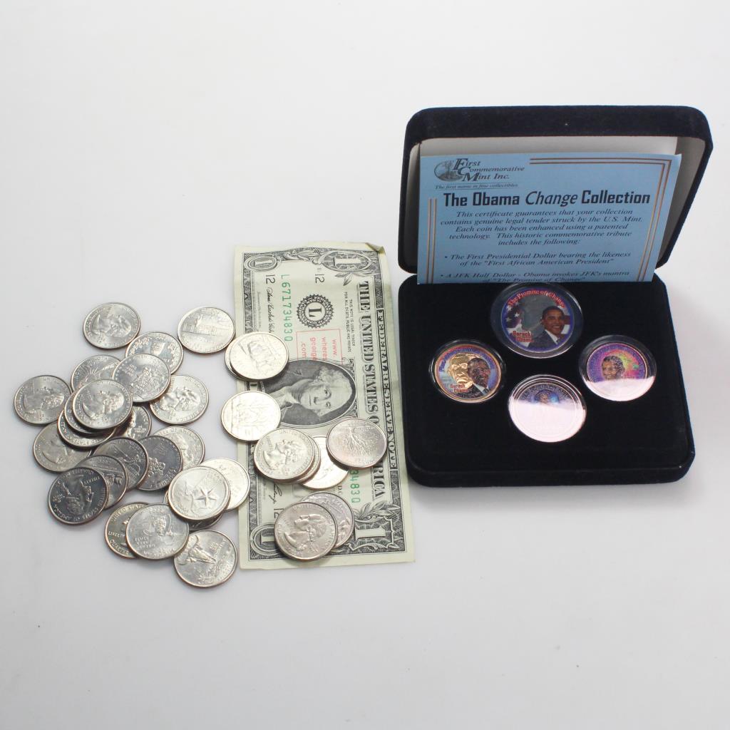 37 US Currency, Includes The Obama Change Collection | Property Room