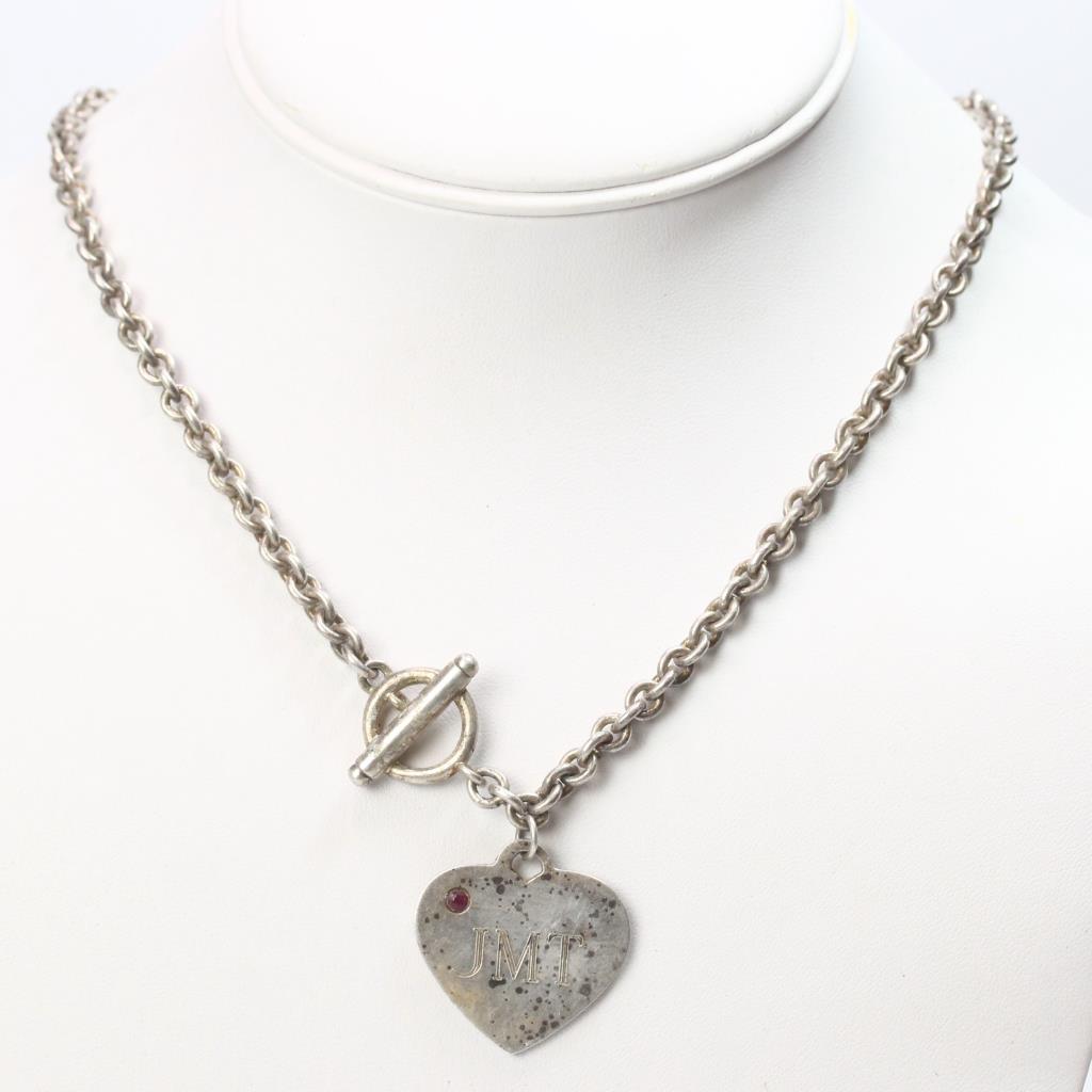 37.93g Silver Lenox Necklace With Heart Pendant | Property Room
