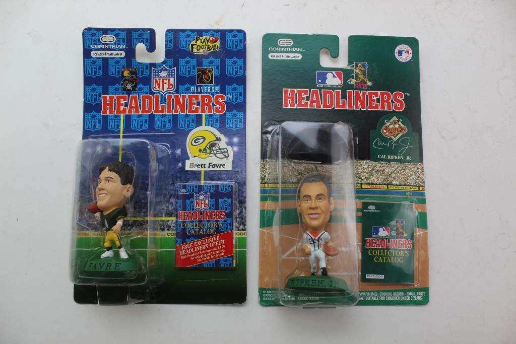 4 Assorted Football & Baseball Collectible Figures | Property Room