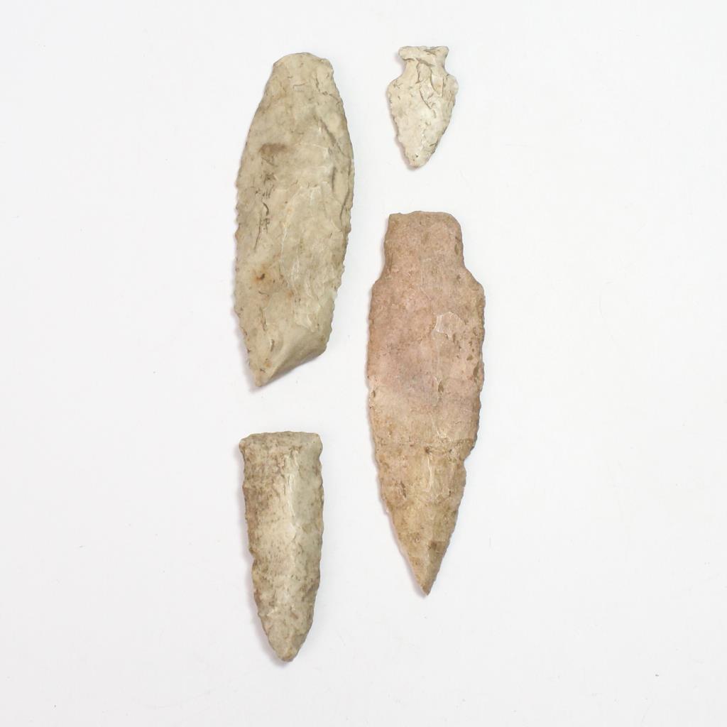 4 Stone Projectile Points | Property Room