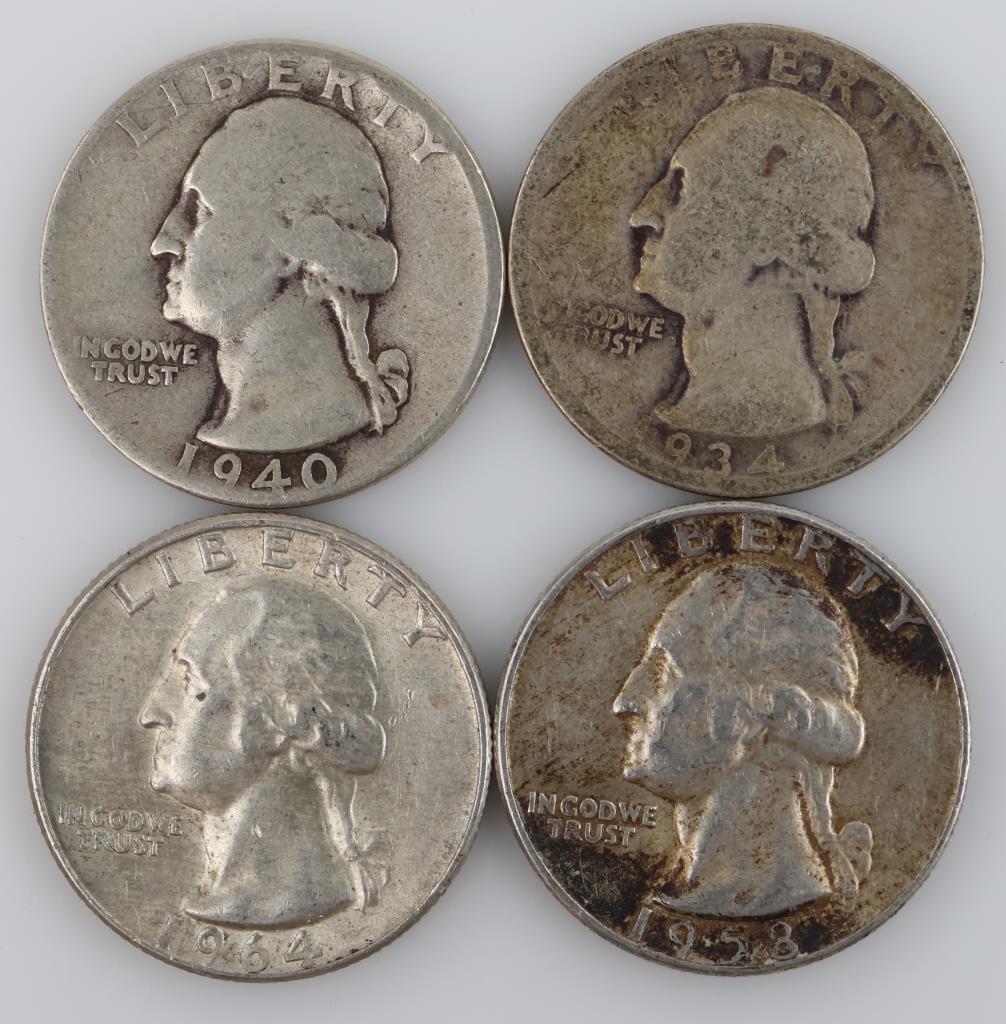 4 US Silver Quarters | Property Room