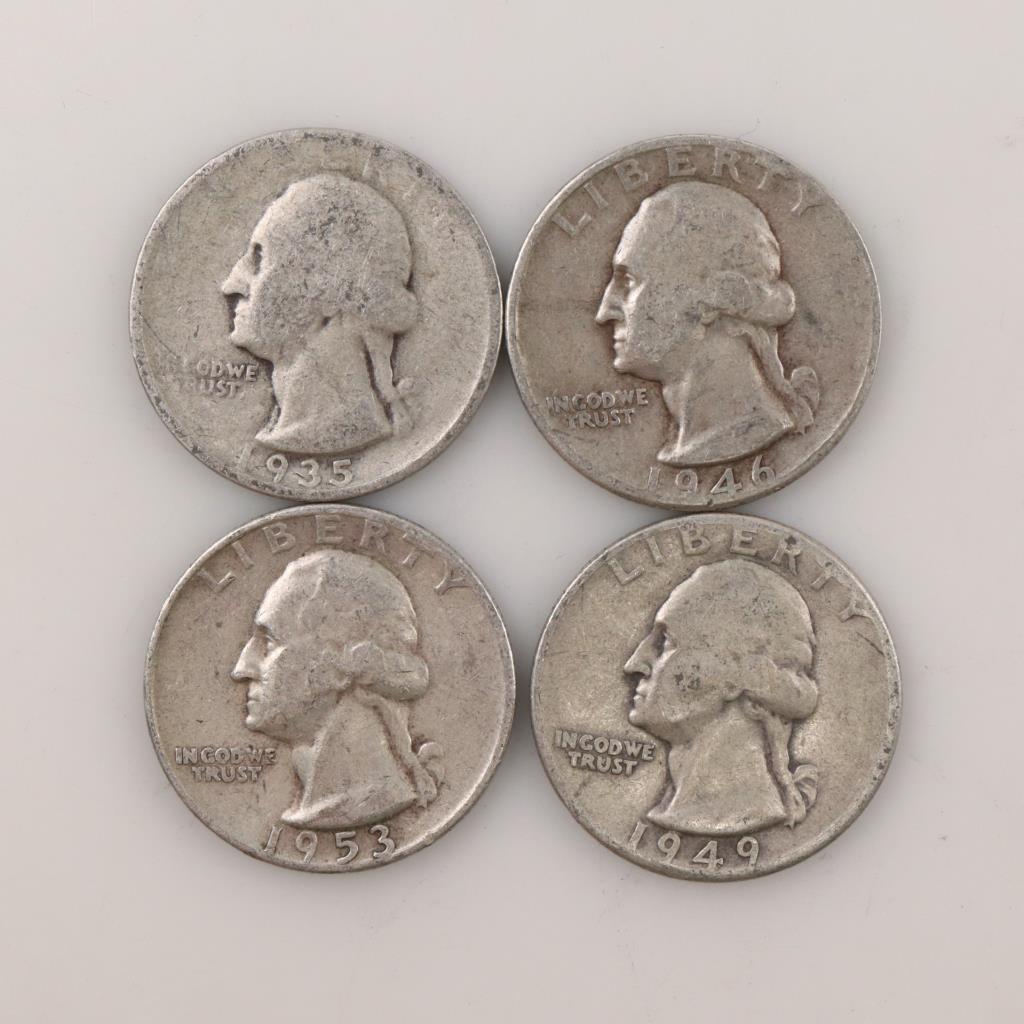 4 US Silver Quarters | Property Room
