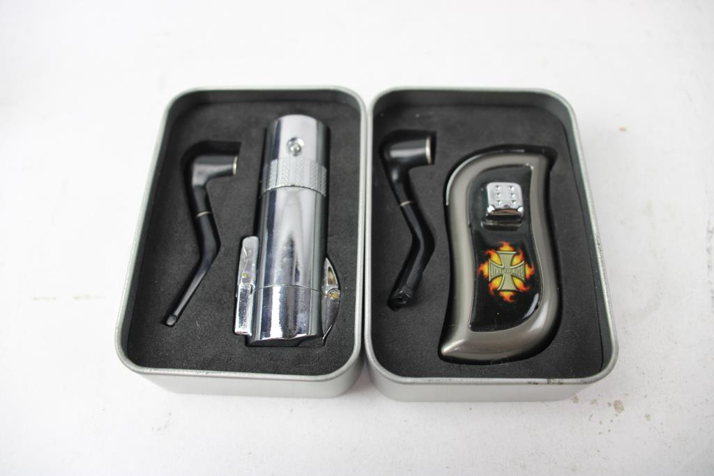 5 Lighters, Some With Mini Pipes, Different Designs | Property Room