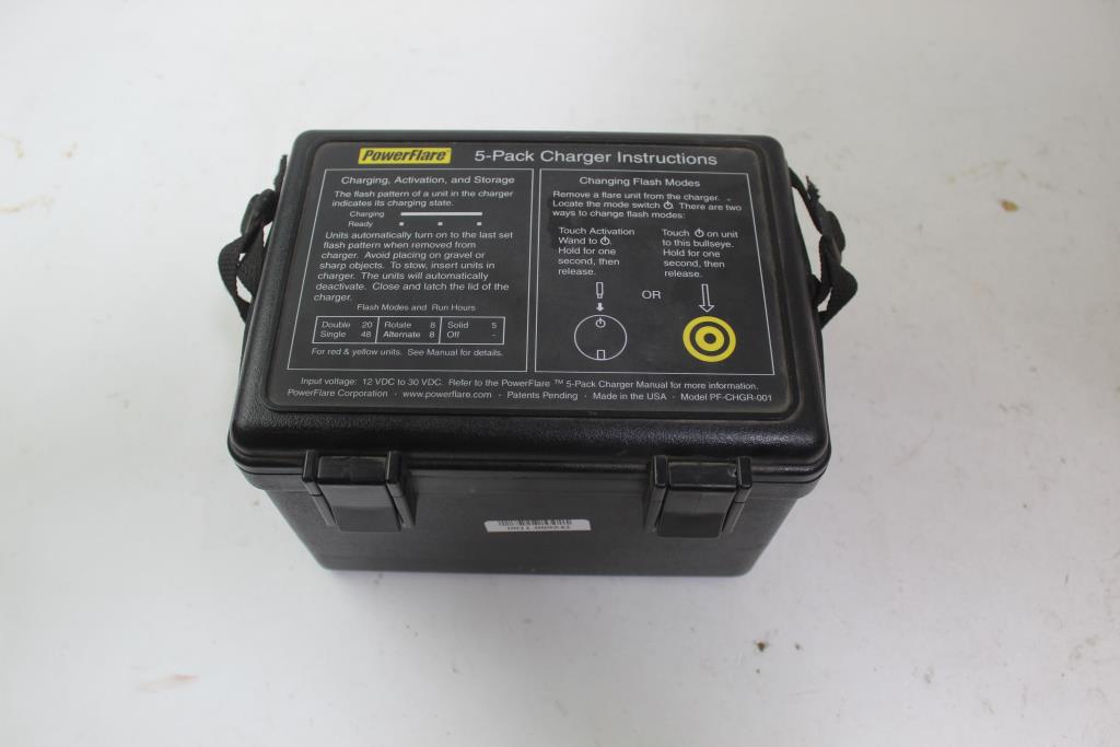 5 PowerFlare Rechargeable LED Safety Flares With Charging Case ...