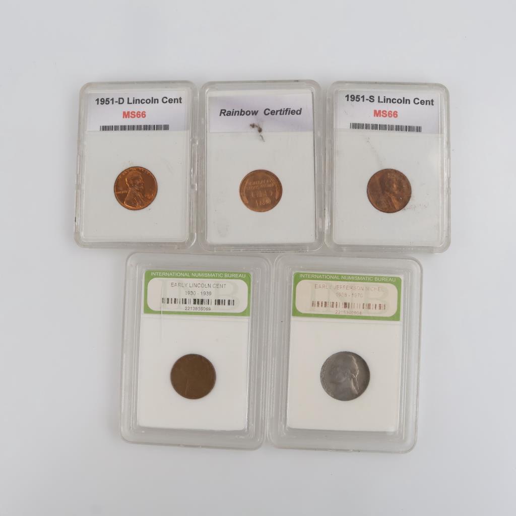 5 US Coins In Plastic Cases | Property Room