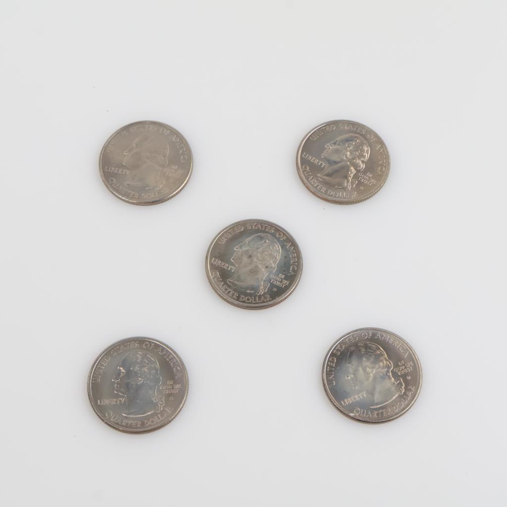 5 US Colorized Statehood Quarters | Property Room