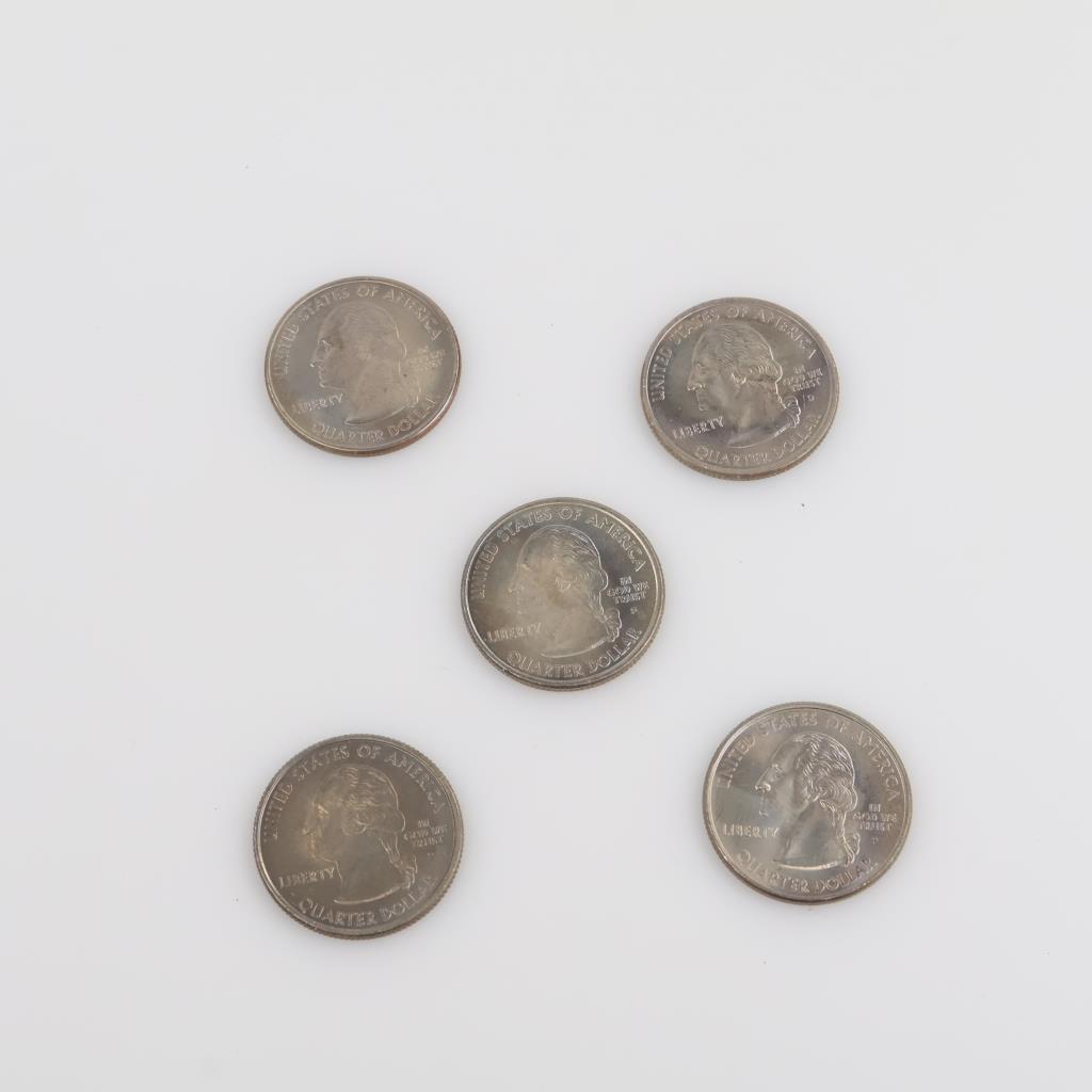 5 US Colorized Statehood Quarters | Property Room