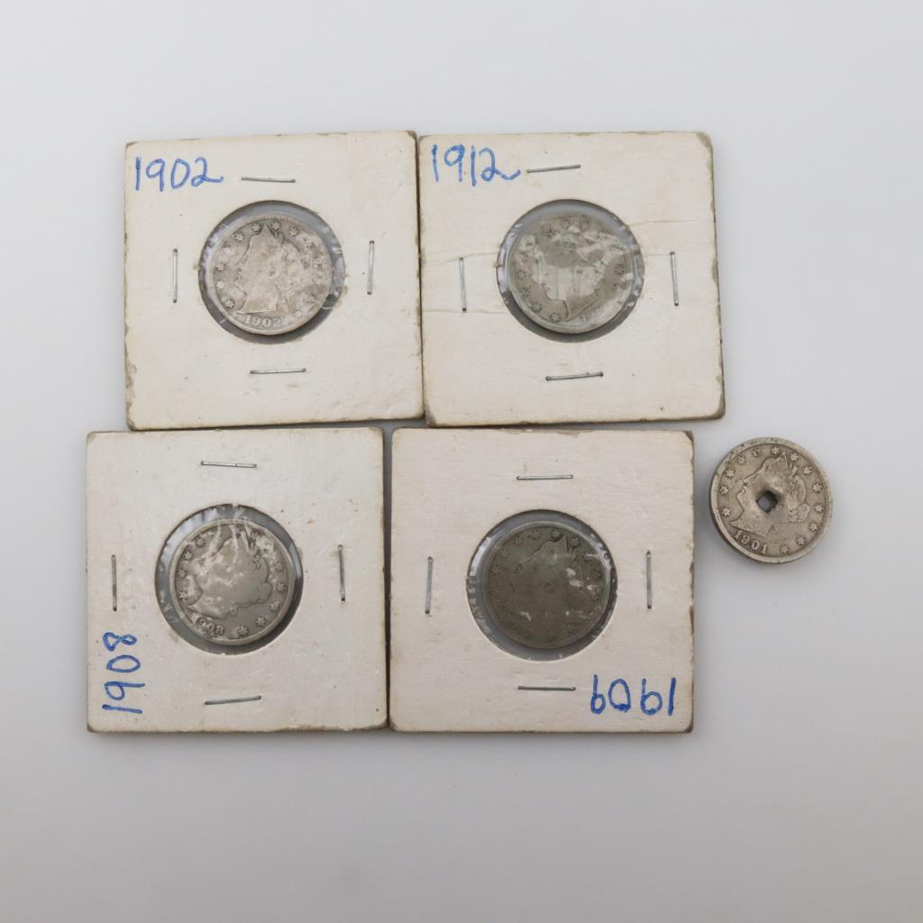 5 US Liberty Head V Nickels | Property Room